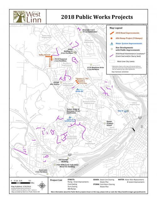 2018 Public Works Projects | City of West Linn Oregon Official Website